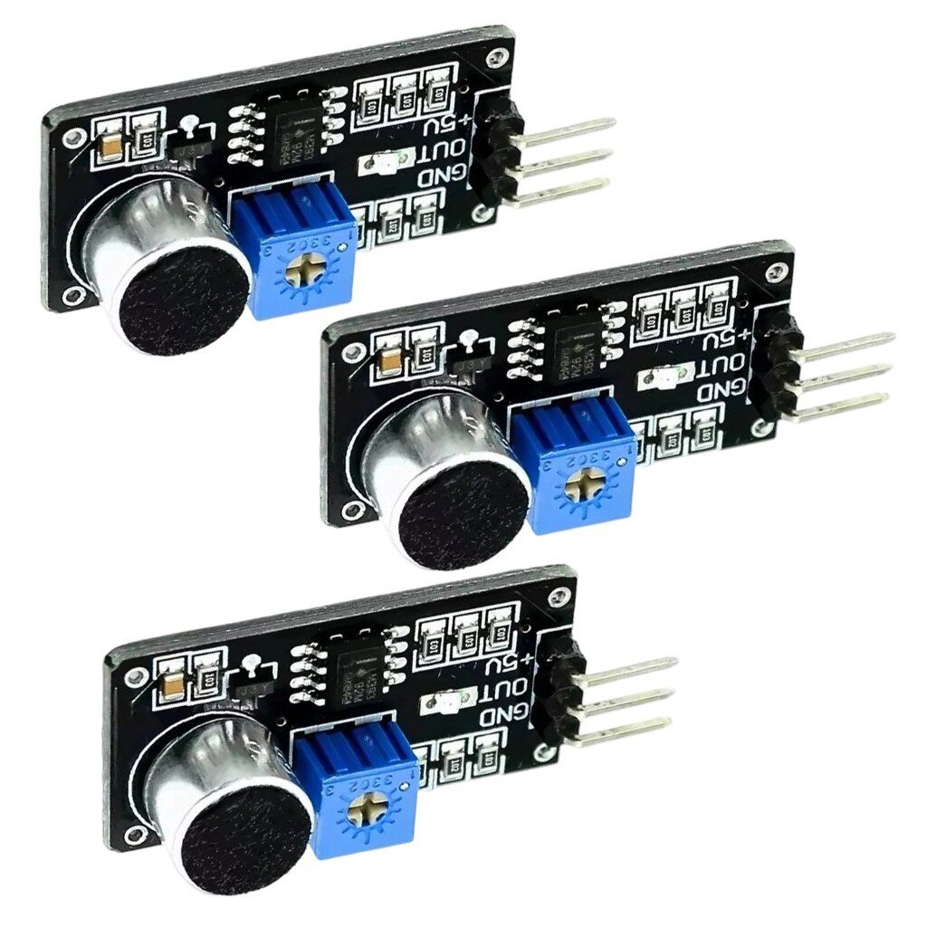 Высокоточные датчики обнаружения звука Модуль LM393 Работа при низком напряжении 4-6 В для систем сигнализации и голосового управления