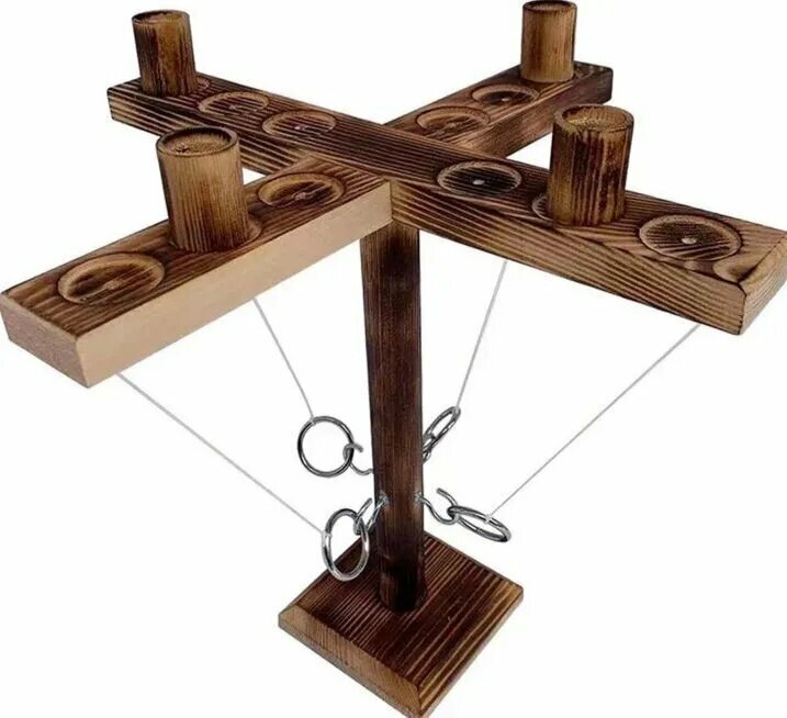 Настольная игра Алкаш деревянная "Кольцеброс Крюк"