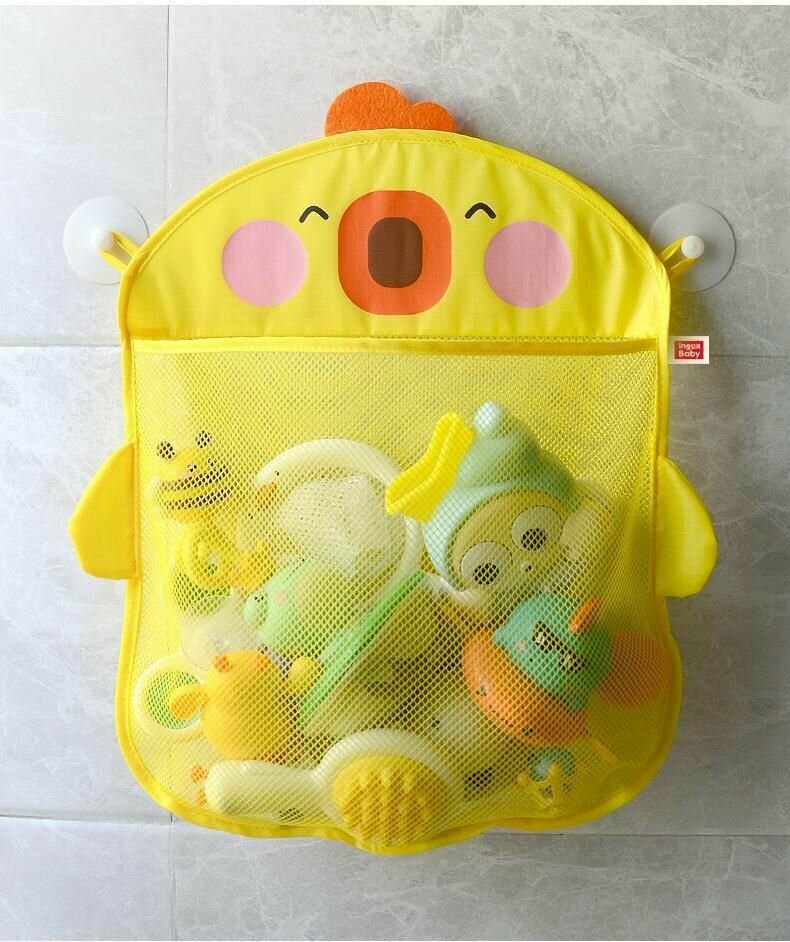 Сетка для хранения игрушек для ванной комнаты (желтая)