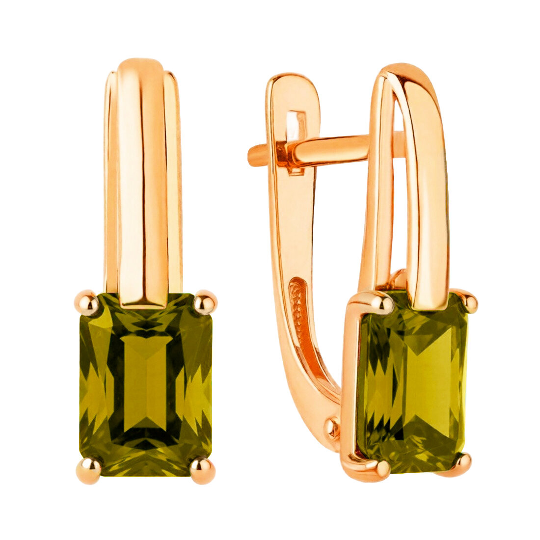 Серьги, золото, 585 проба, ситалл