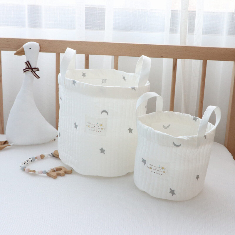 Корзина для хранения Корейская стеганая сумка из чистого хлопка Корзина для хранения с вышивкой Four Seasons