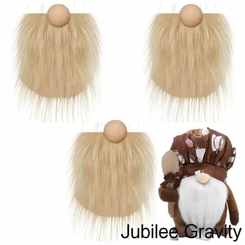 Бусины гнома и искусственные бороды, 6 шт./компл, искусственная борода гнома, деревянная бусина