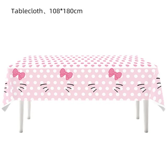 Фольгированные воздушные шары для украшения дня рождения в стиле Hello Kitty, товары для детских развлечений, одноразовая посуда, стаканчики, тарелки, салфетки.