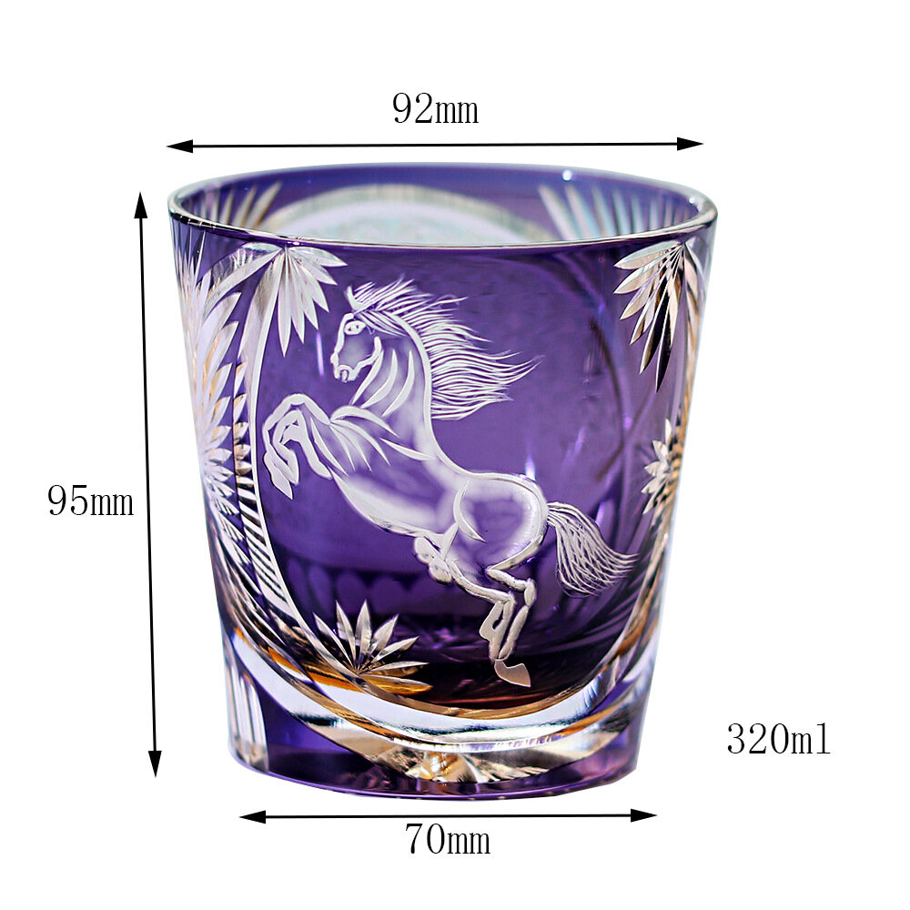 Кристаллический бокал Edo Kiriko, ручная резьба, виски, высококачественный стакан для алкоголя