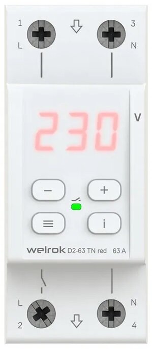 Реле напряжения ProfiMaster Welrok D2-63 TN, для систем отопления, красный