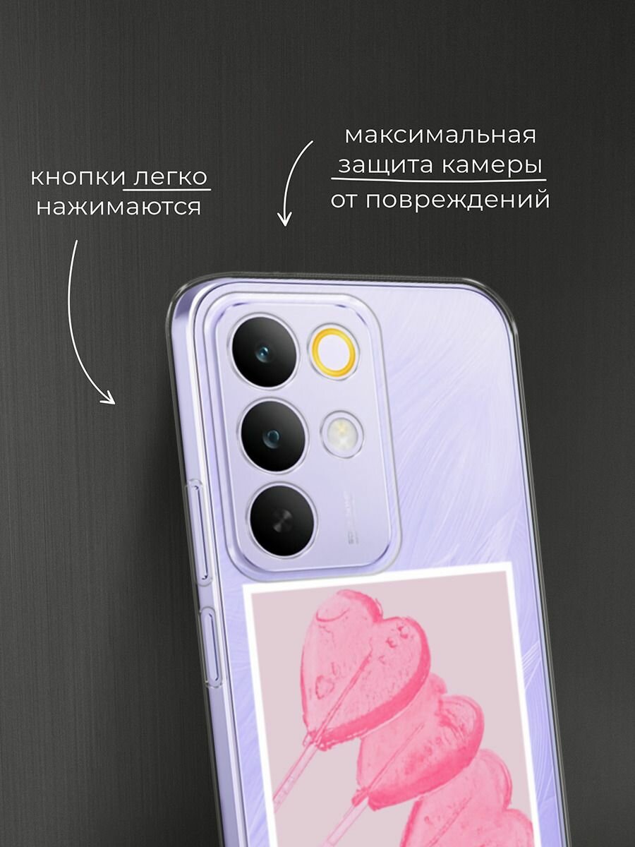 Чехол на Realme C85 / Реалми C85 с принтом Pantone Lovable 2, прозрачный — фото 1