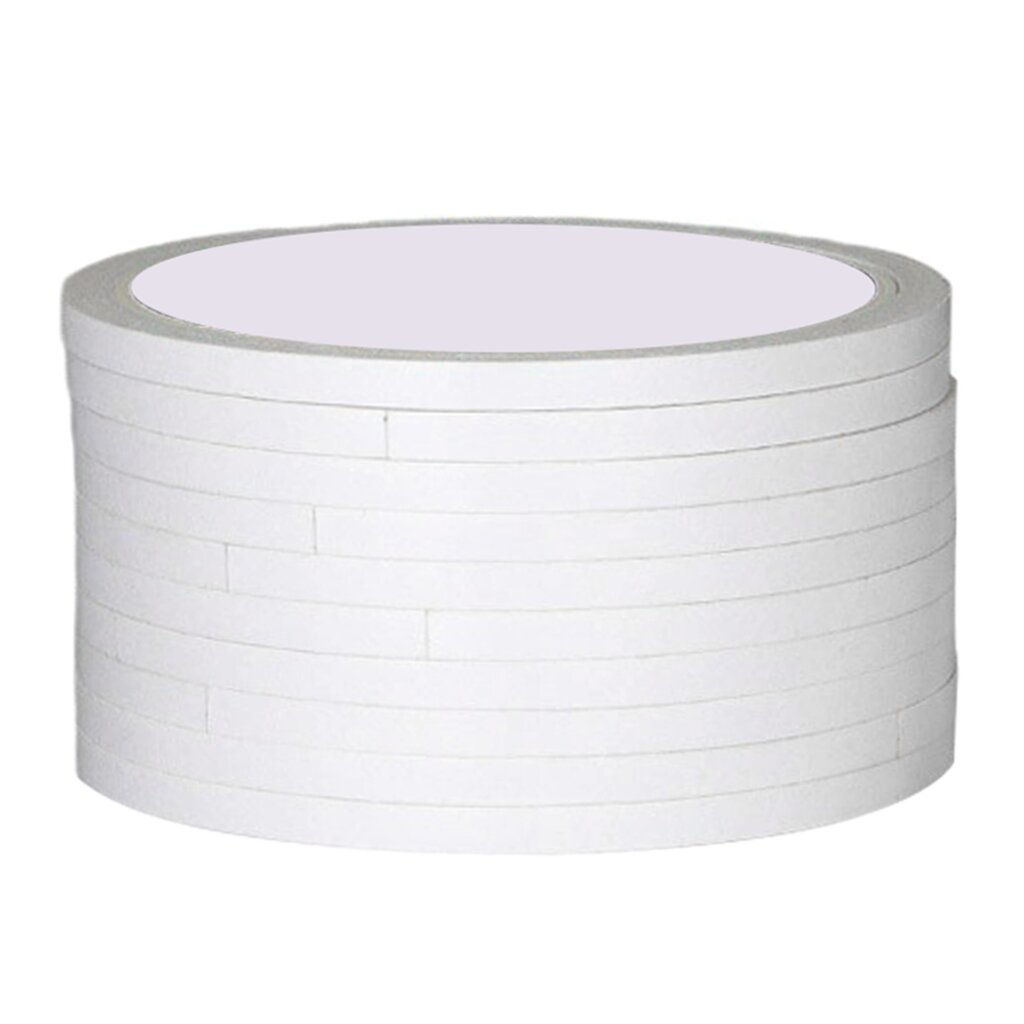 10 рулонов, двусторонний скотч, высокой вязкости, студенческий белый прочный двусторонний скотч ручной работы шириной 0,5 см и длиной 10 метров