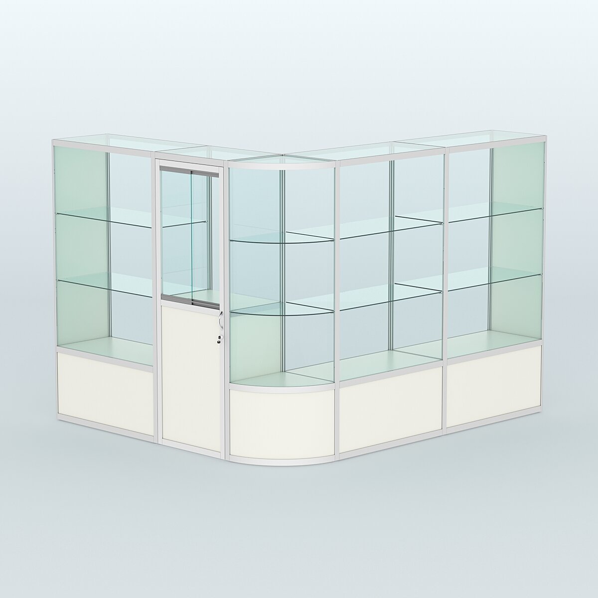 Павильон из профиля угловой №2б (5,5 кв. м), Белый