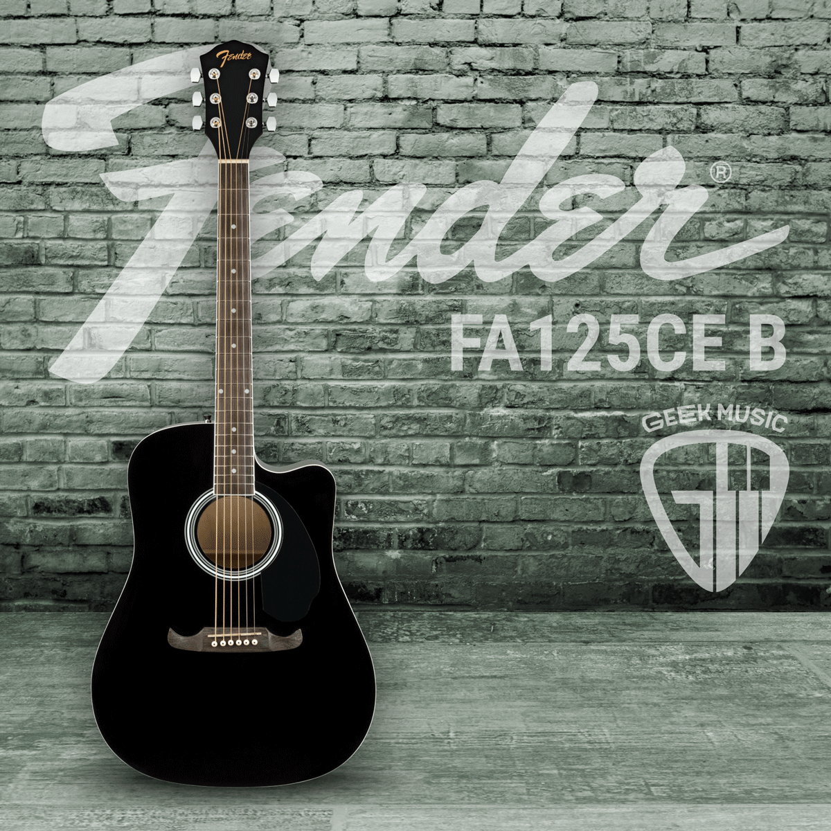 Электроакустическая гитара FA-125CE Dreadnought, Walnut Fingerboard, Black