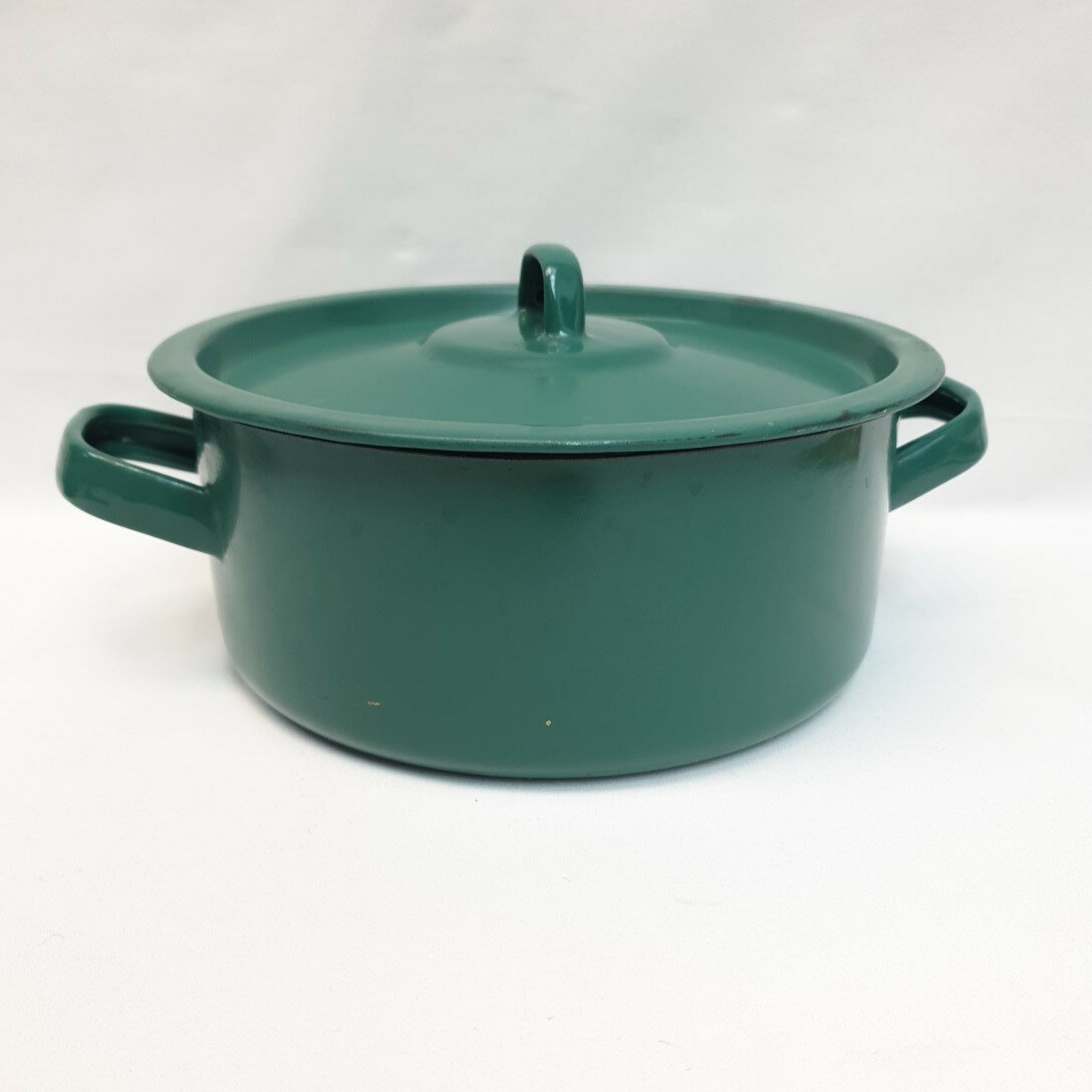 Эмалированная кастрюля на 3 литра. Винтаж СССР