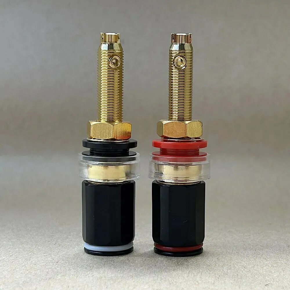 Акустические терминалы, позолоченные, M8, 65x18 мм, 2 шт, для аудиосистем Выгодно