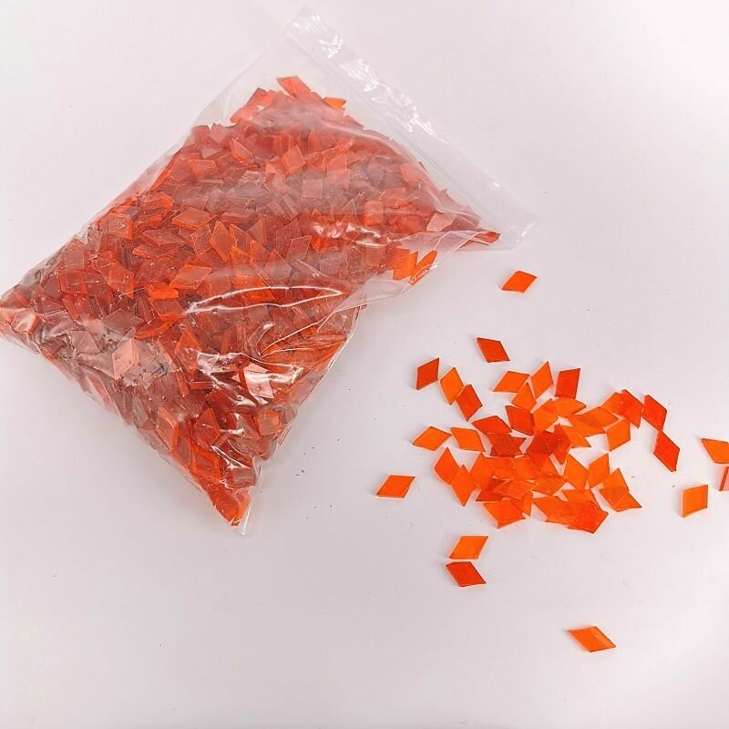 100 шт. цветное стекло, мозаика кусочки / Стеклянная крошка - "ромб", для поделок ручной работы