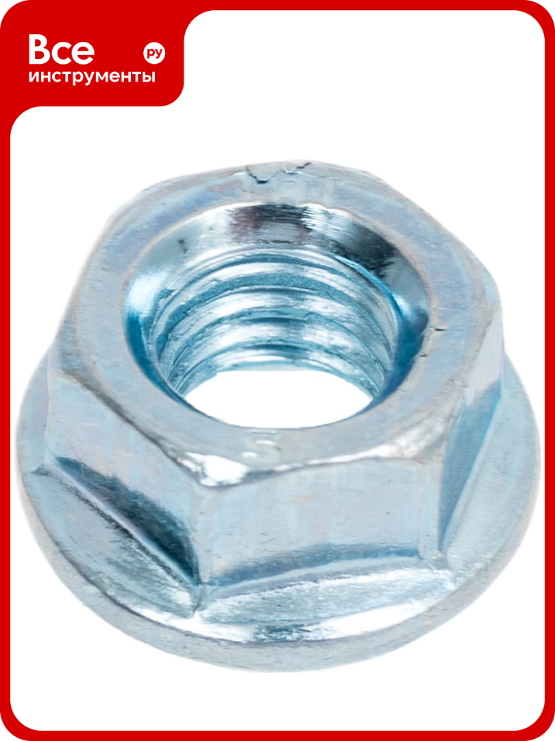 Гайка с фланцем Море-Метизов DIN 6923, цинк, M6, 50 шт. GAYKACM650М