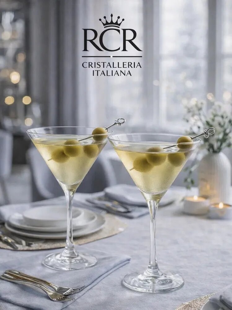 Бокалы для коктейлей, подарочный набор RCR Luxion Invino 2 шт, 350 мл. Хрустальное стекло. Италия