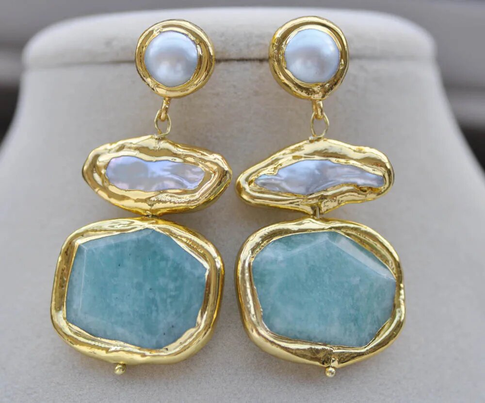 Комплект бижутерии, аквамарин