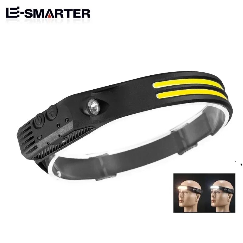 Налобный фонарь E-SMARTER W689, белый/желтый