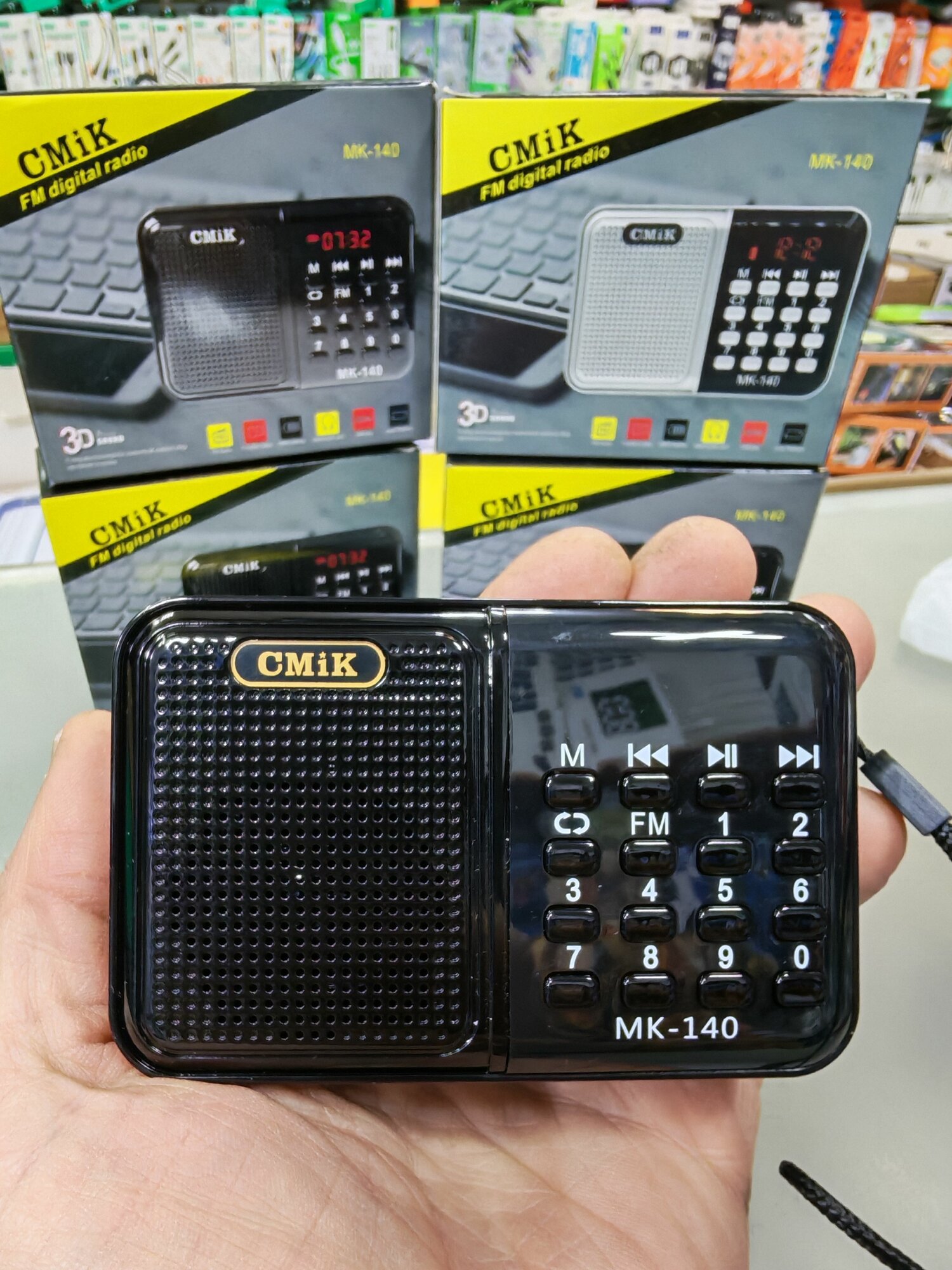 Карманный, цифровой радиоприемник CMiK MK-140 FM радио, мр3, USB, наушники