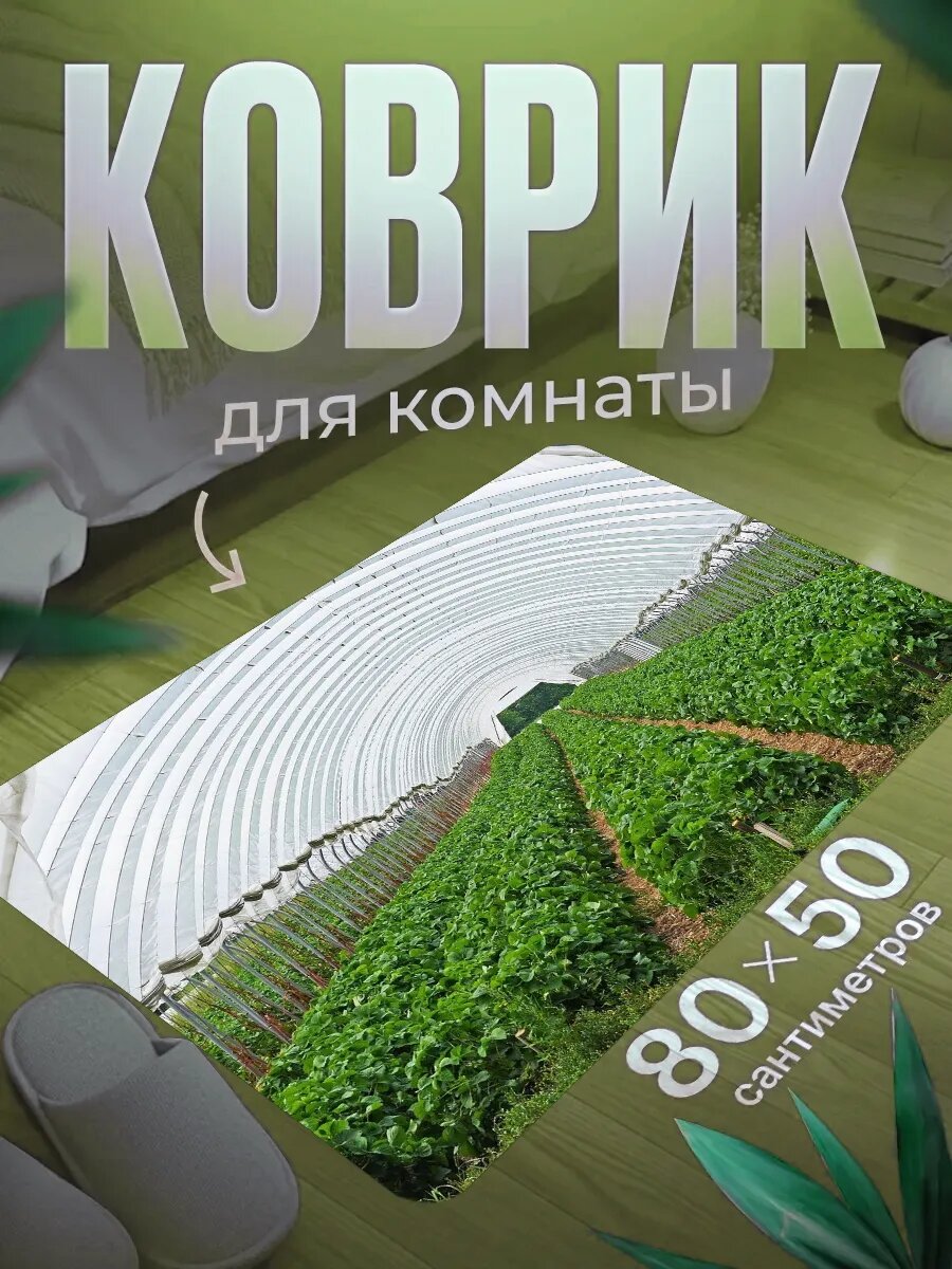 Коврик для ног 80×50 см мягкий, влагостойкий, нескользящий
