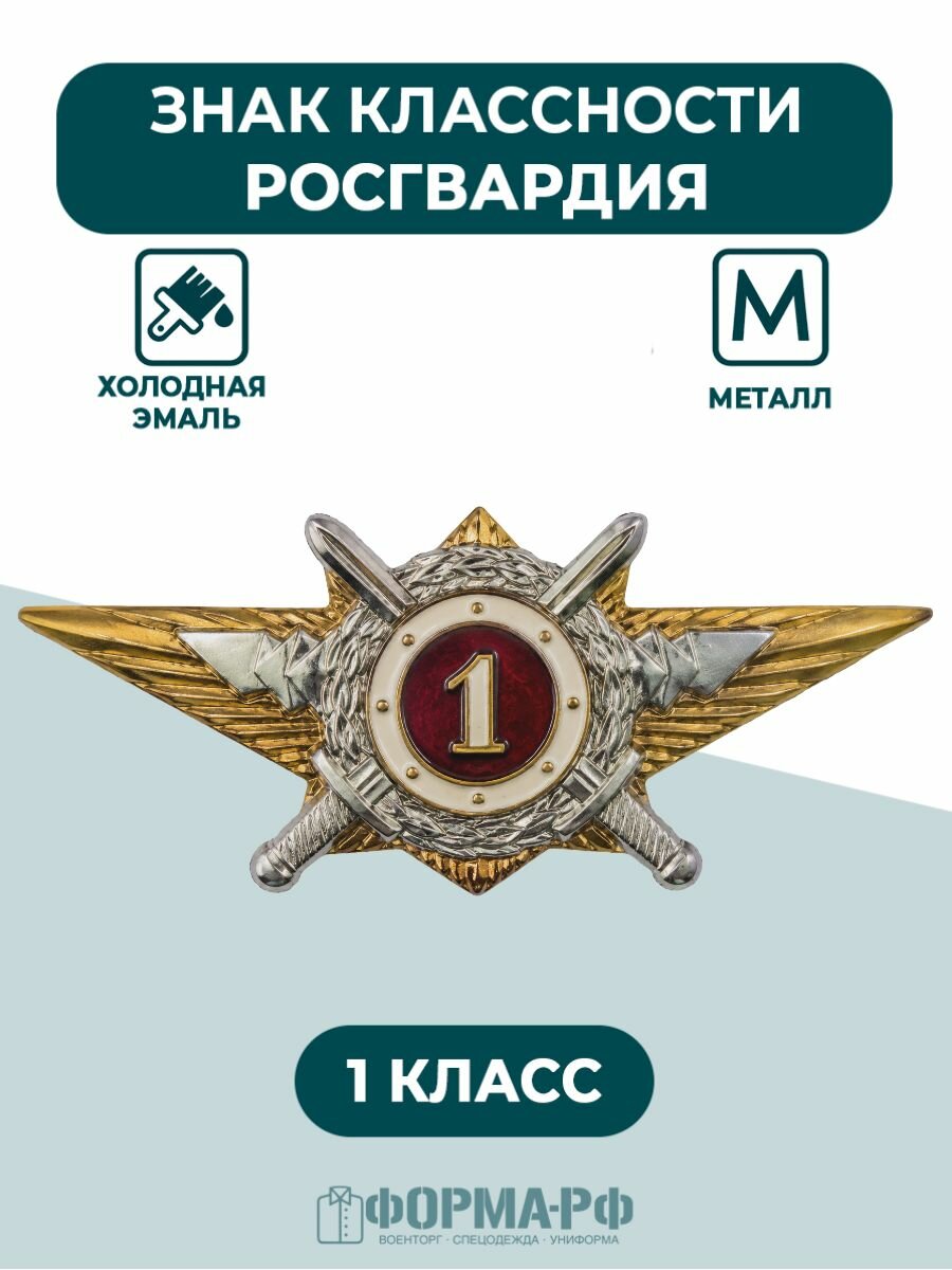 Знак классности Росгвардии 1 класс