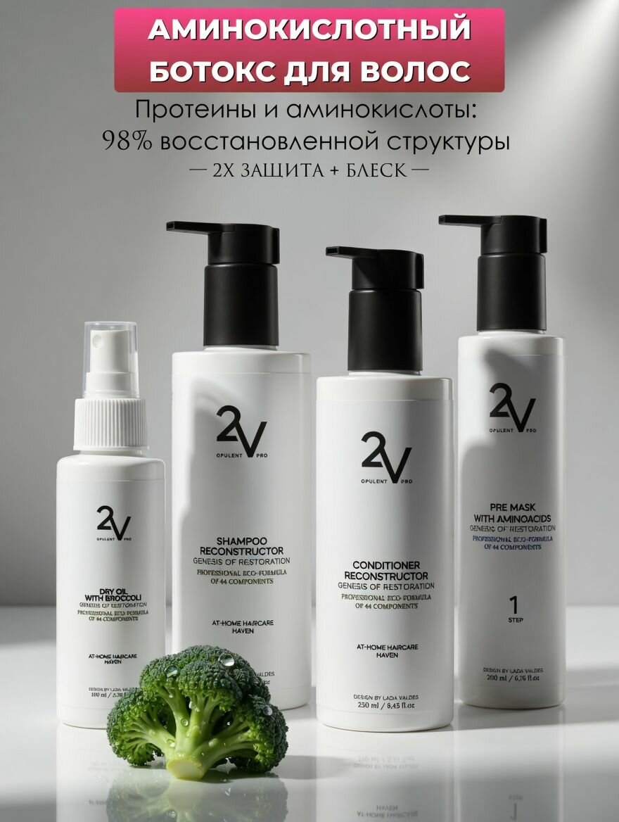 PRO-4: Аминокислотная реконструкция и холодный ботокс для окрашенных волос в домашних условиях. 800мл