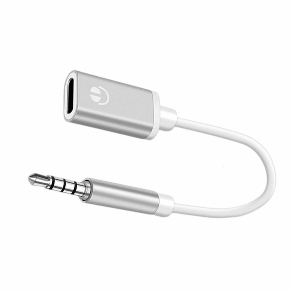 Аудиоадаптер 3,5 мм «мама» — USB-C «папа», Серебро