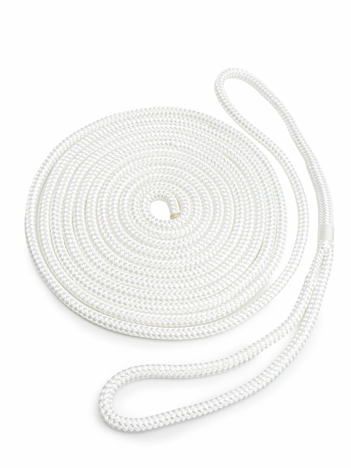 Шнур плетеный швартовый Dock Cord (SailMaster), 12.0 мм/2800 кг, 6 м, с огоном 30 см, белый