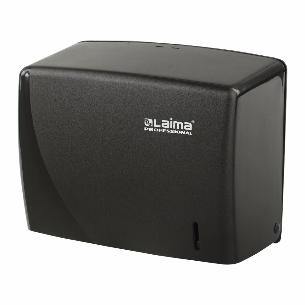 Диспенсер для полотенец LAIMA PROFESSIONAL ORIGINAL (Система H3), V-сложения, черный, ABS, 605762, 605762