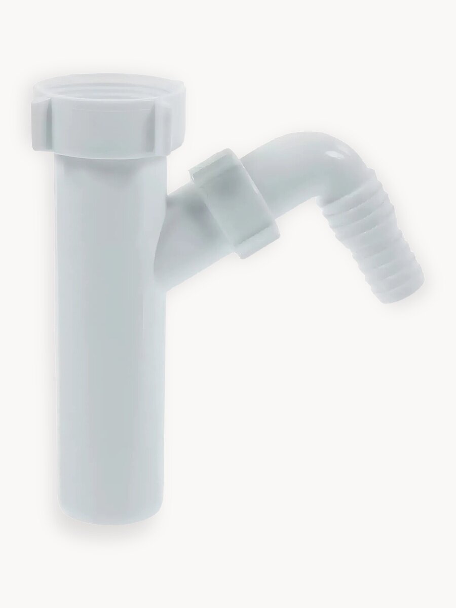 Патрубок для сифона Орио А-4155, бутылочный, с отводом, полипропилен