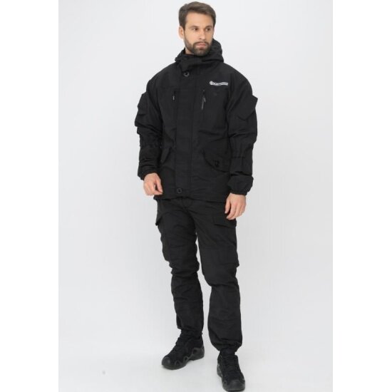 Костюм демисезонный Huntsman Горка-5 Черный Смесовая Рип-Стоп, разм. 52-54/182-188