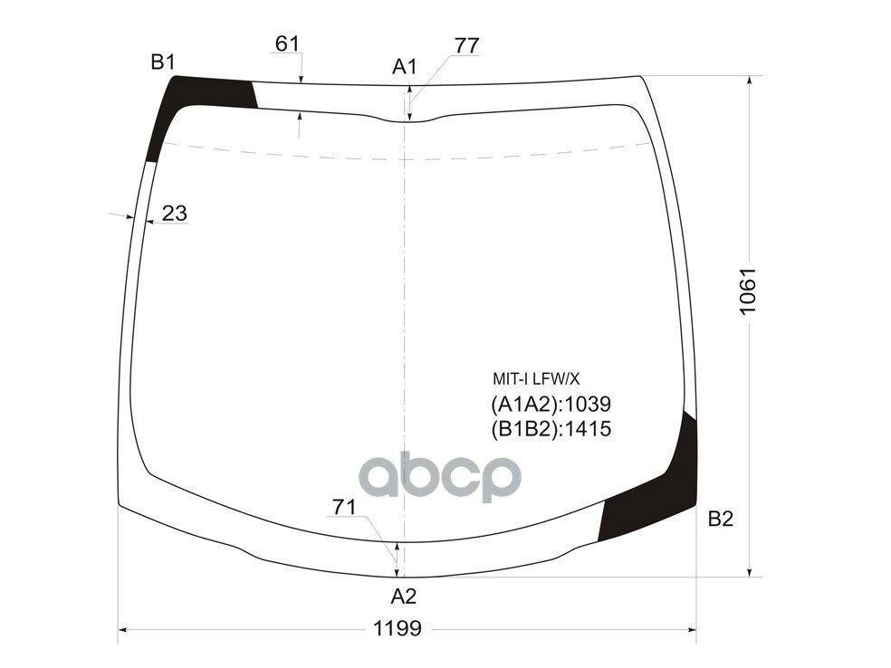 Стекло лобовое Citroen C-Zero 10- / Mitsubishi i 06-13 XYG арт. MITILFWX