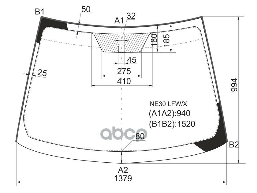 Стекло лобовое Toyota Auris 06-12 / Blade 06-12 XYG арт. NE30LFWX