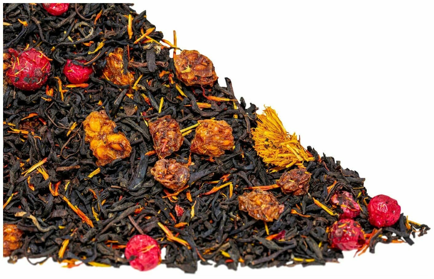 Чай черный "Чай с морошкой" 100 г, WEISERHOUSE - с ягодами морошки и брусники и лепестками сафлора