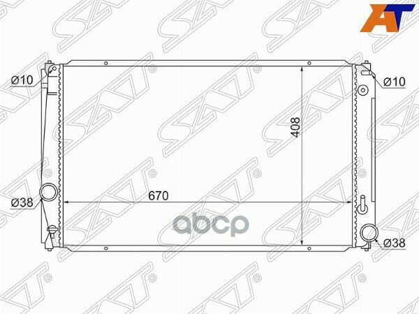 Радиатор Toyota Harrier (XU60) 13-20 / RAV4 05-19 Sat арт. TY000430