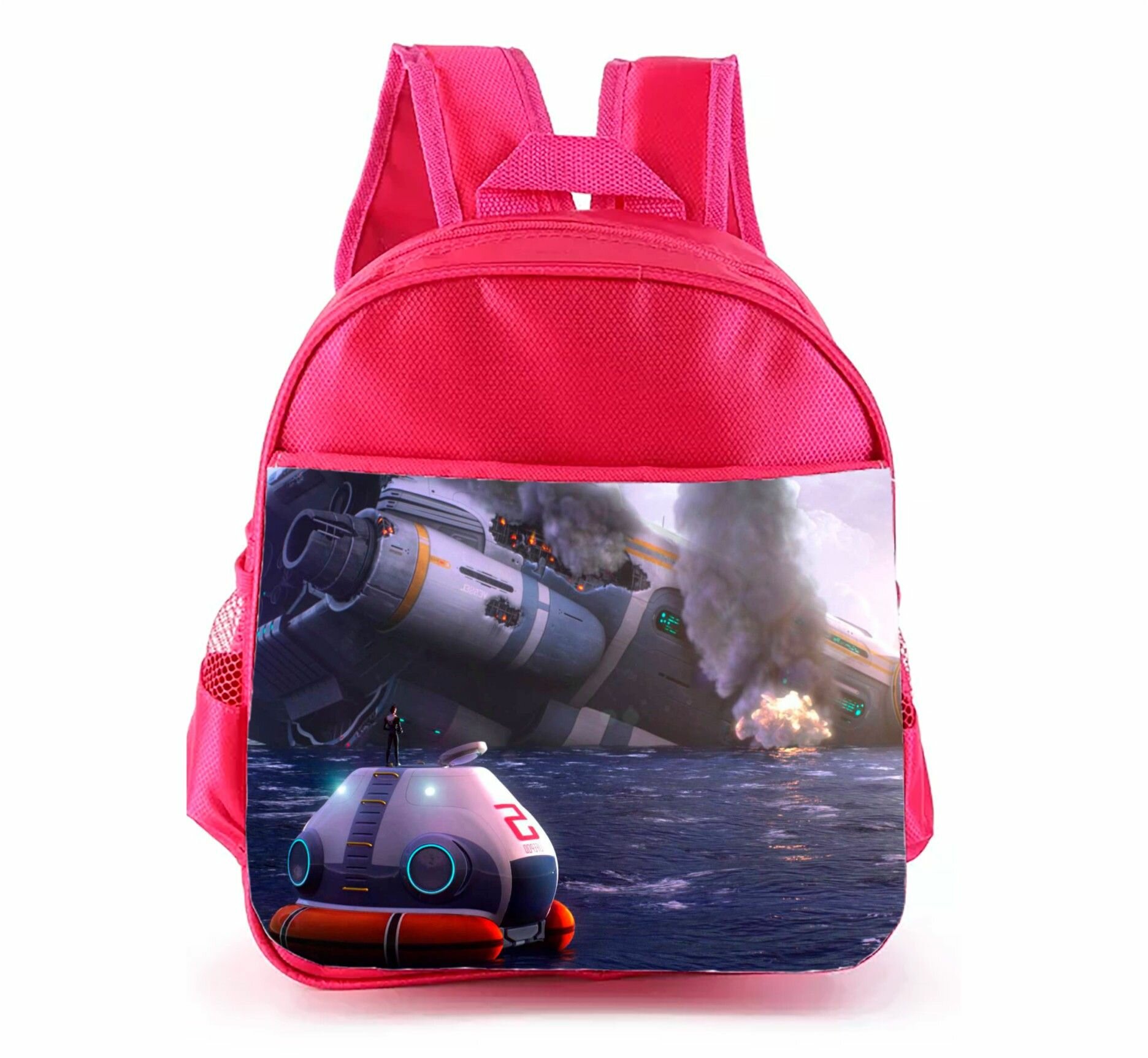Рюкзак детский Mewni-Shop розовый Subnautica, Сабнатика - 0010