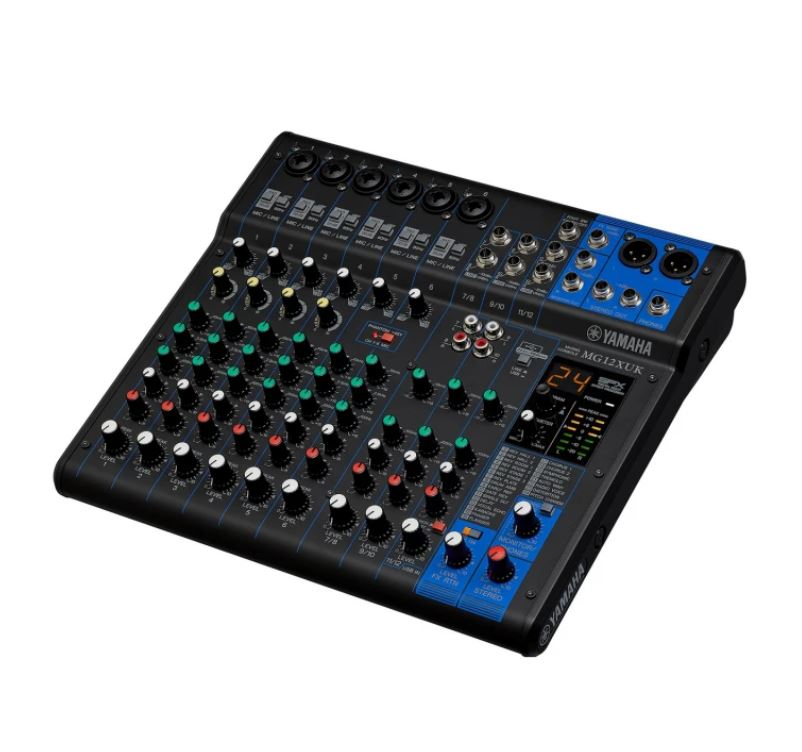 Yamaha mg12xuk микшерный пульт, 12 кан, 6микр, / 4 стер. лин. 1aux, fx, usb audio, cubase ai