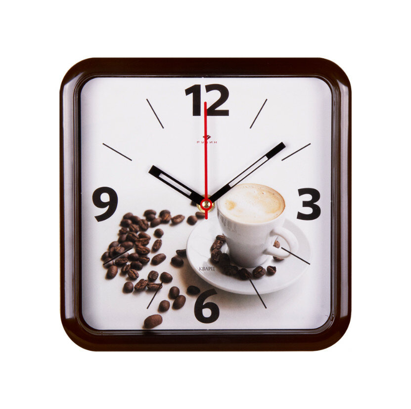 Часы настенные 2223-108 темно-коричневые «Кофе»