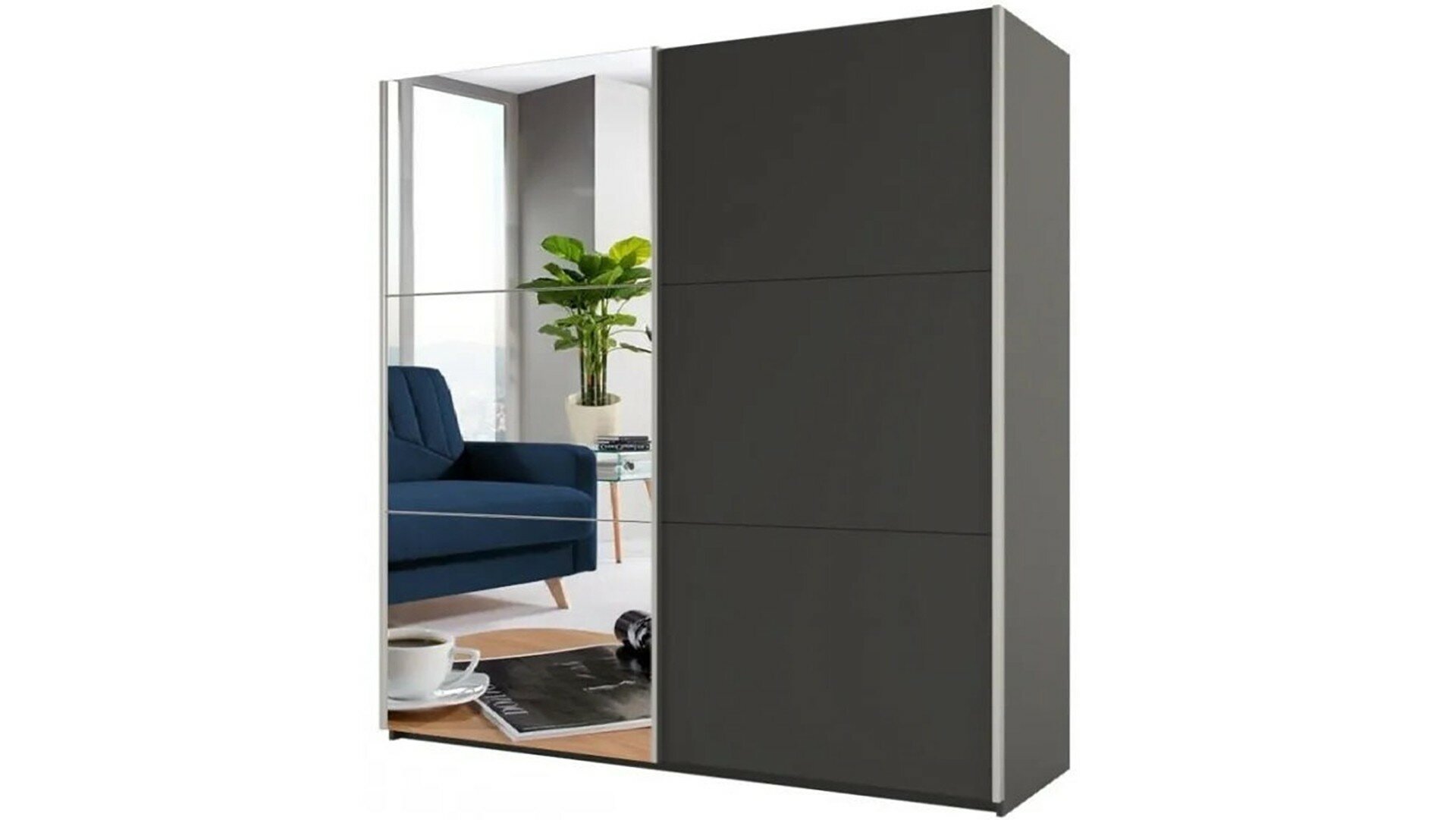 Шкаф-купе Эдельвейс Венге Цаво 3354 NEW 220*50*220 см Фиеста Для одежды, в прихожую,