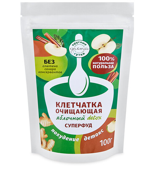 Очищающая клетчатка Яблочный detox 100 гр FLK-01/2 113-851886