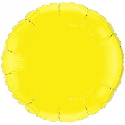Шар фольгированный ненадутый А Б/РИС круг 18" Пастель Yellow