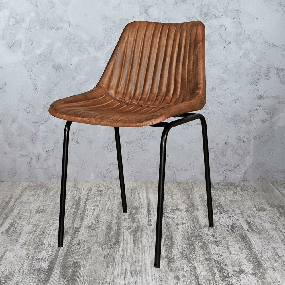 Стул со спинкой из натуральной кожи "Дейли", Decor of Today, 44 х 52 х 76 (габариты)