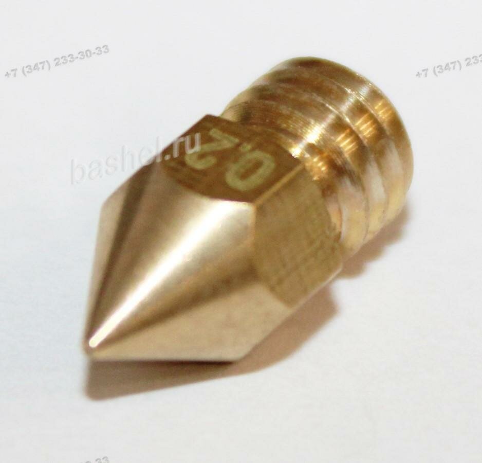 0.2 мм, для нити 1.75 мм (Makerbot MK8 RepRap), Сопло экструдера