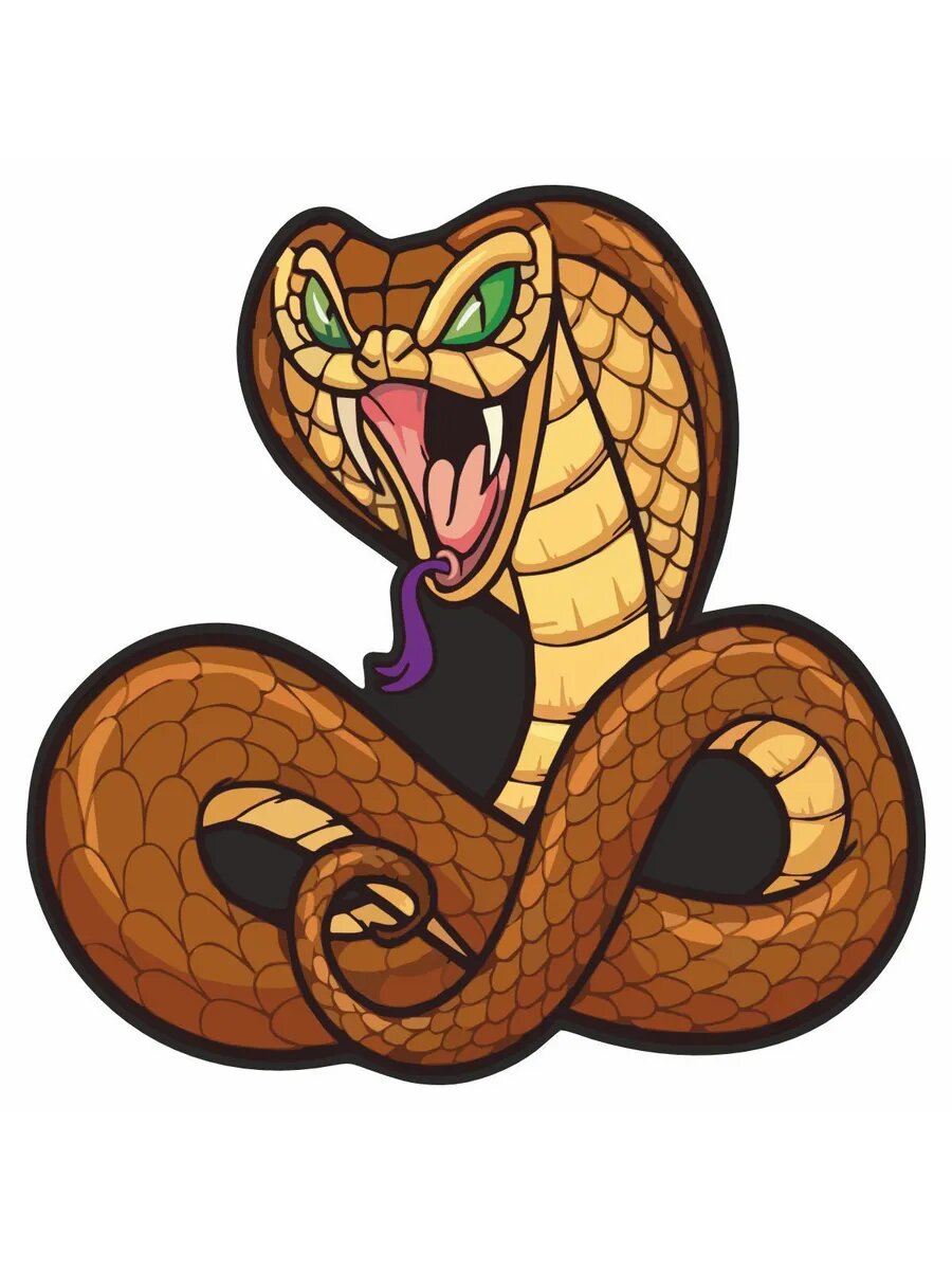 Наклейка "Змея", 100х100мм, вид 4, Арт рэйсинг