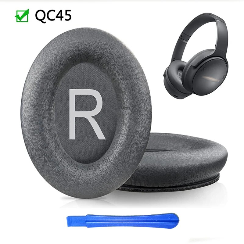 Амбушюры серые для наушников BOSE QC45 KUTOU