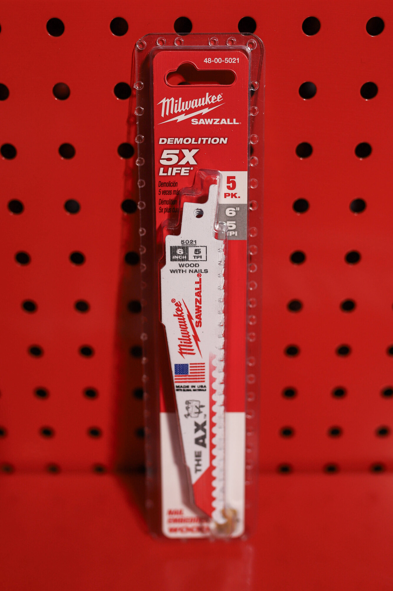 Полотно THE AX FANG TIP по дереву с гвоздями и пластику (150х5 мм, 5 шт.) Milwaukee