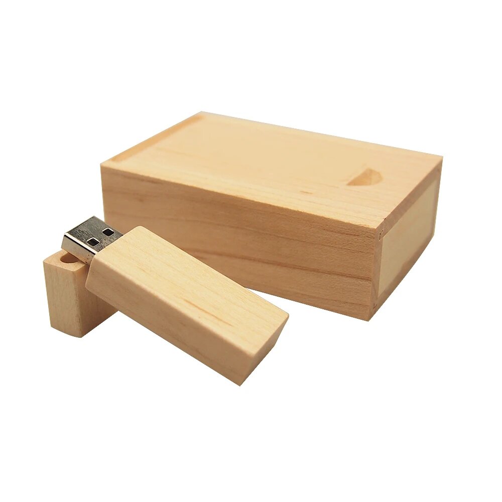 USB-флешка KFHIREW деревянная 8 ГБ Бежевый, 4 ГБ, Maple wood with box