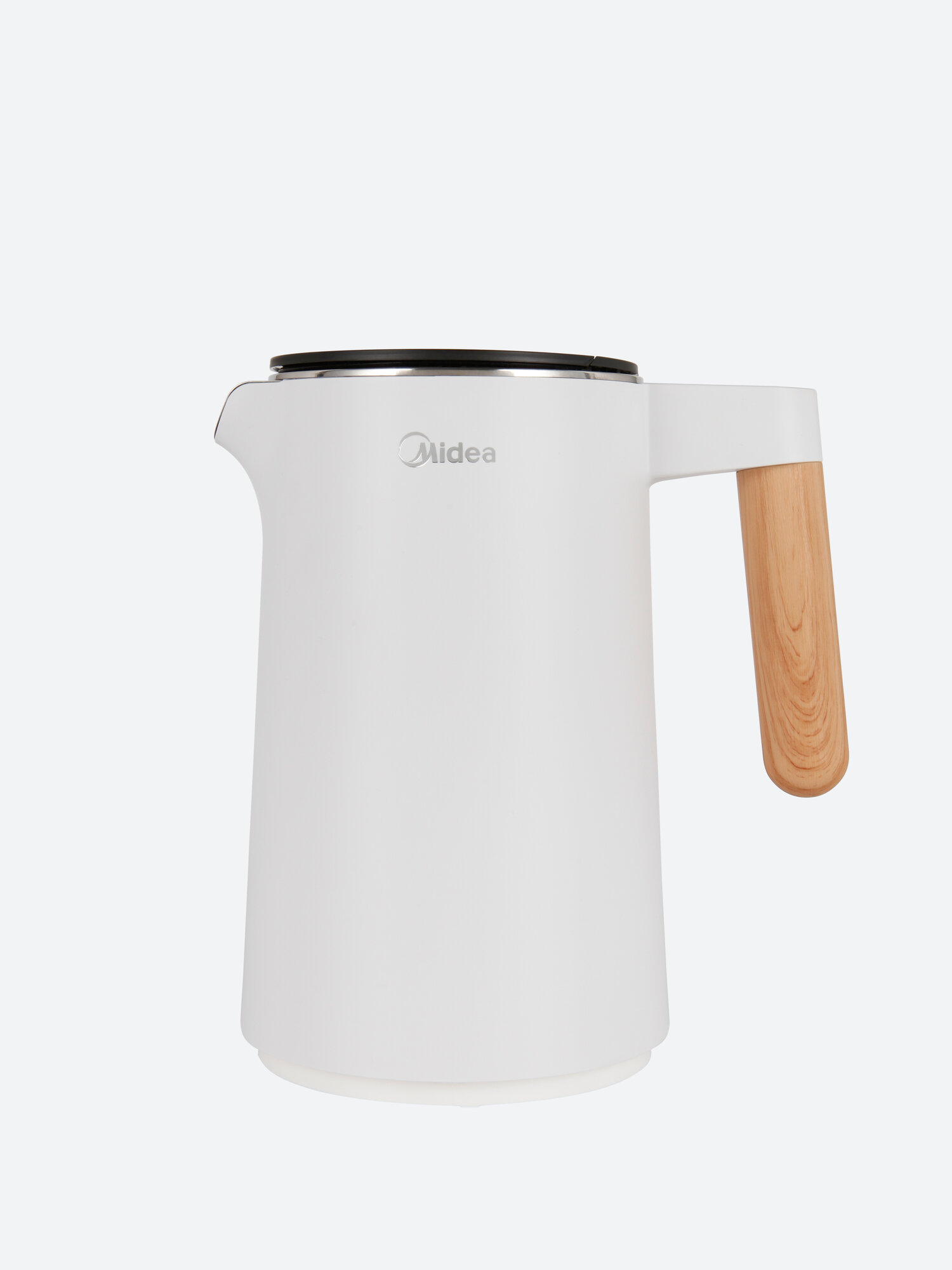 Электрочайник Midea "MK-9092", пластик, нержавеющая сталь, белый