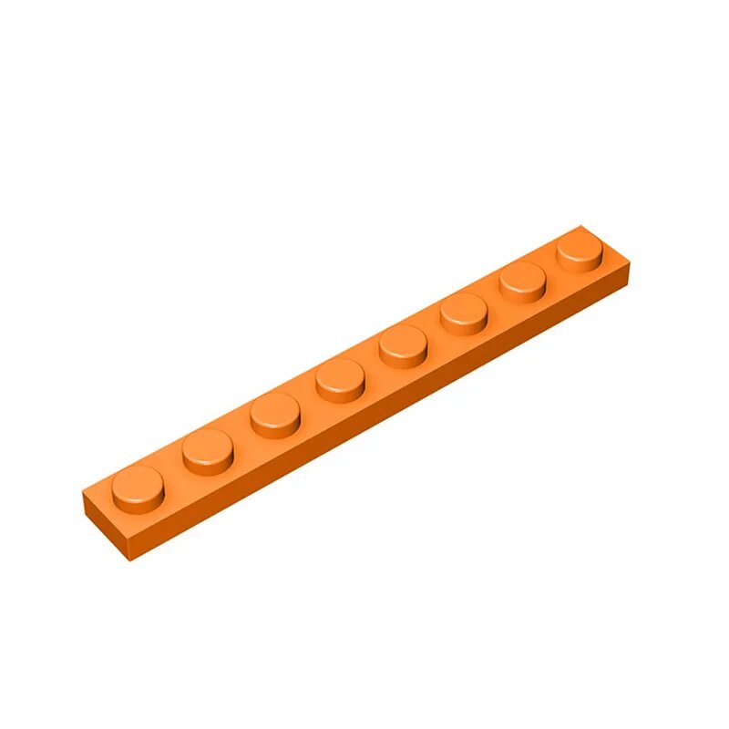 Оранжевая пластина LEGO 1x8 (3460) - 10 шт.