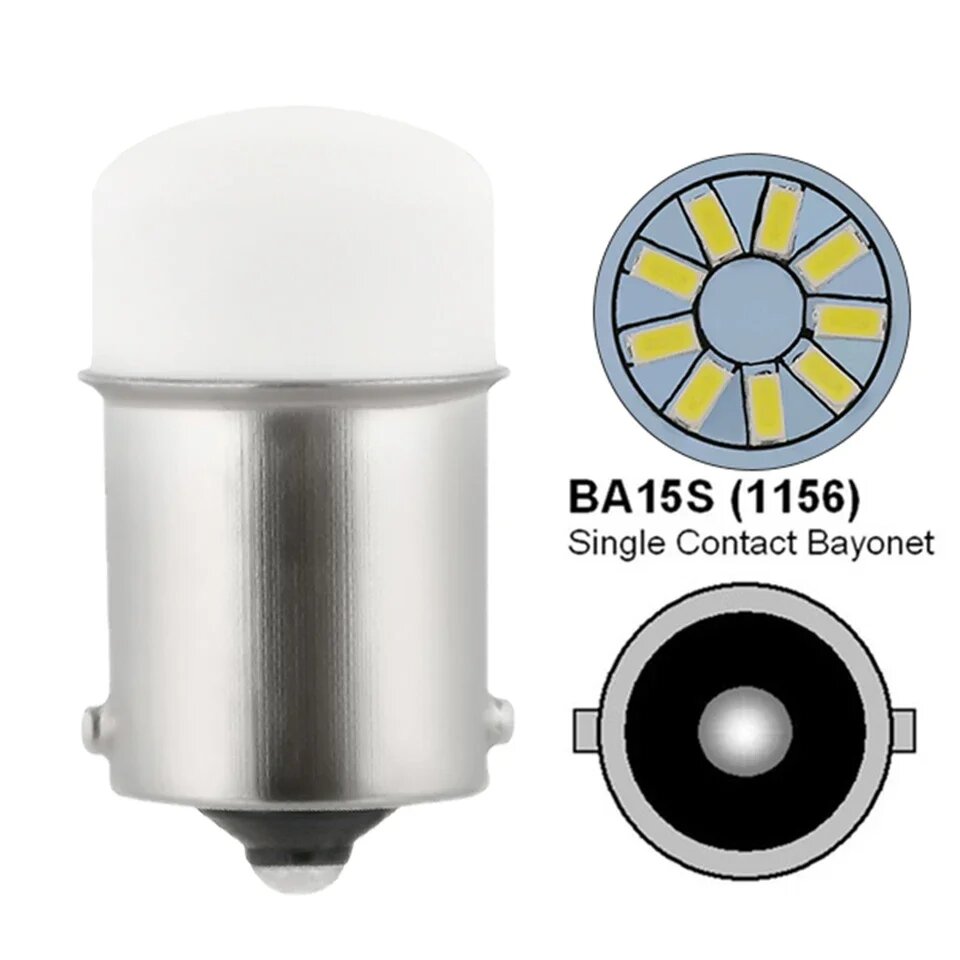 1x P21w Led 1156 автомобильная лампа, автомобильная универсальная лампа указателя поворота, Желтый