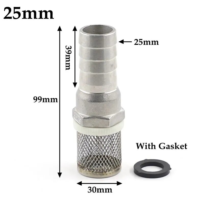 Фильтры для шланга из нержавеющей стали 8-32 мм 25mm, 1pc