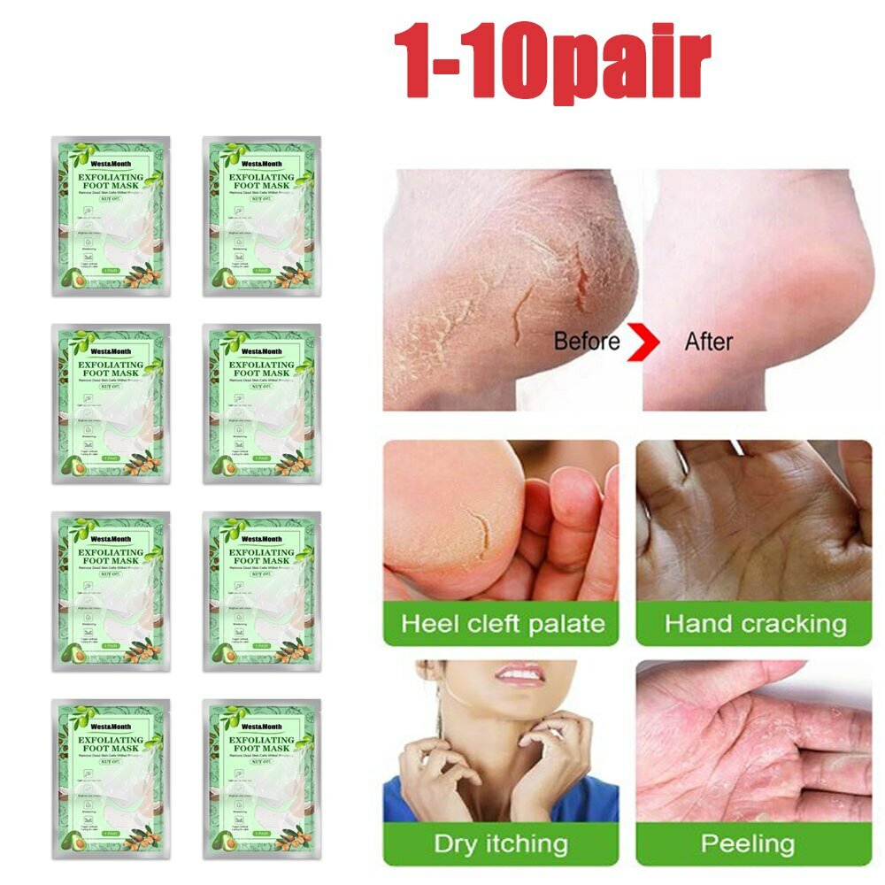 10-1 пара Nut Oil Essentials Маска-пилинг для ног против трещин, омертвевшей кожи, увлажняющий, отбеливающий, разглаживающий пластырь, крем для ухода за ногами